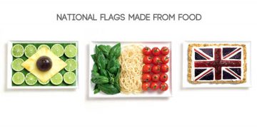 NATIONAL FLAGS MADE FROM FOOD – Feel Desain | your daily dose of creativity