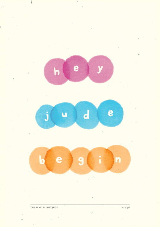 Hey Jude typographic project – Feel Desain | your daily dose of creativity