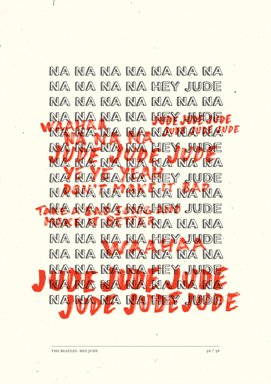 Hey Jude typographic project – Feel Desain | your daily dose of creativity
