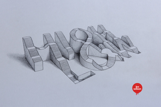 3D Typography | Lex Wilson – Feel Desain | your daily dose of creativity