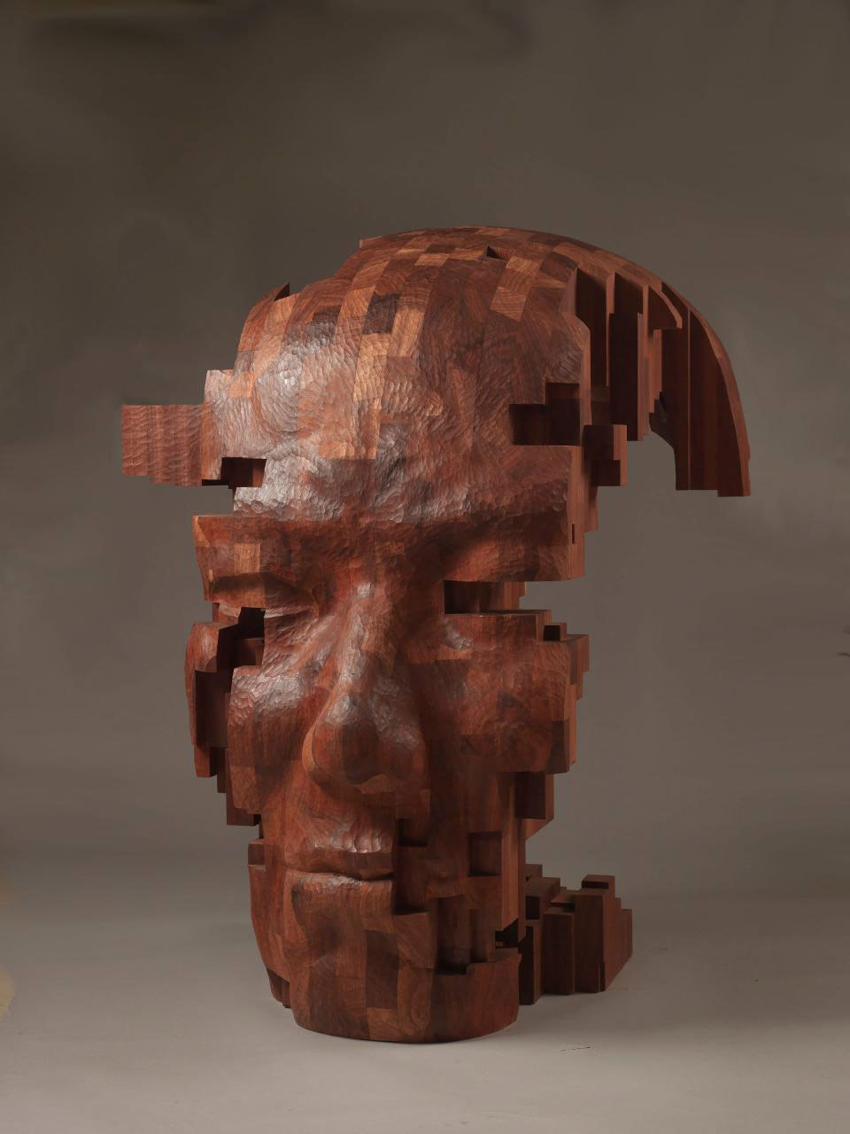 Pixelated Wood Sculptures – Feel Desain | your daily dose of creativity
